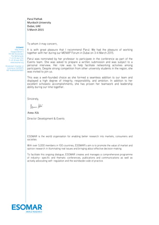 Recommendation letter Parul | PDF