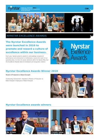 2010 Nyrstar Excellence Awards | PDF | Business and Finance