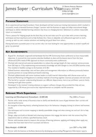 James Soper CV 2015 | PDF