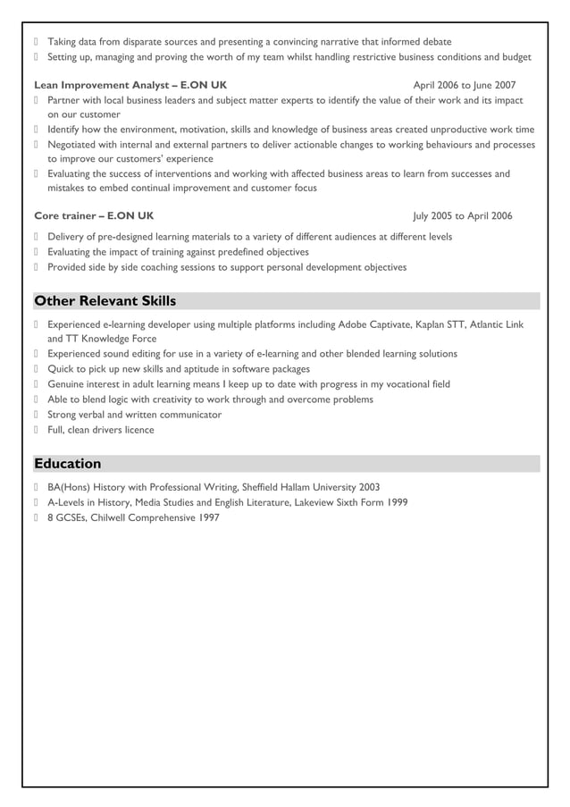 James Soper CV 2015 | PDF