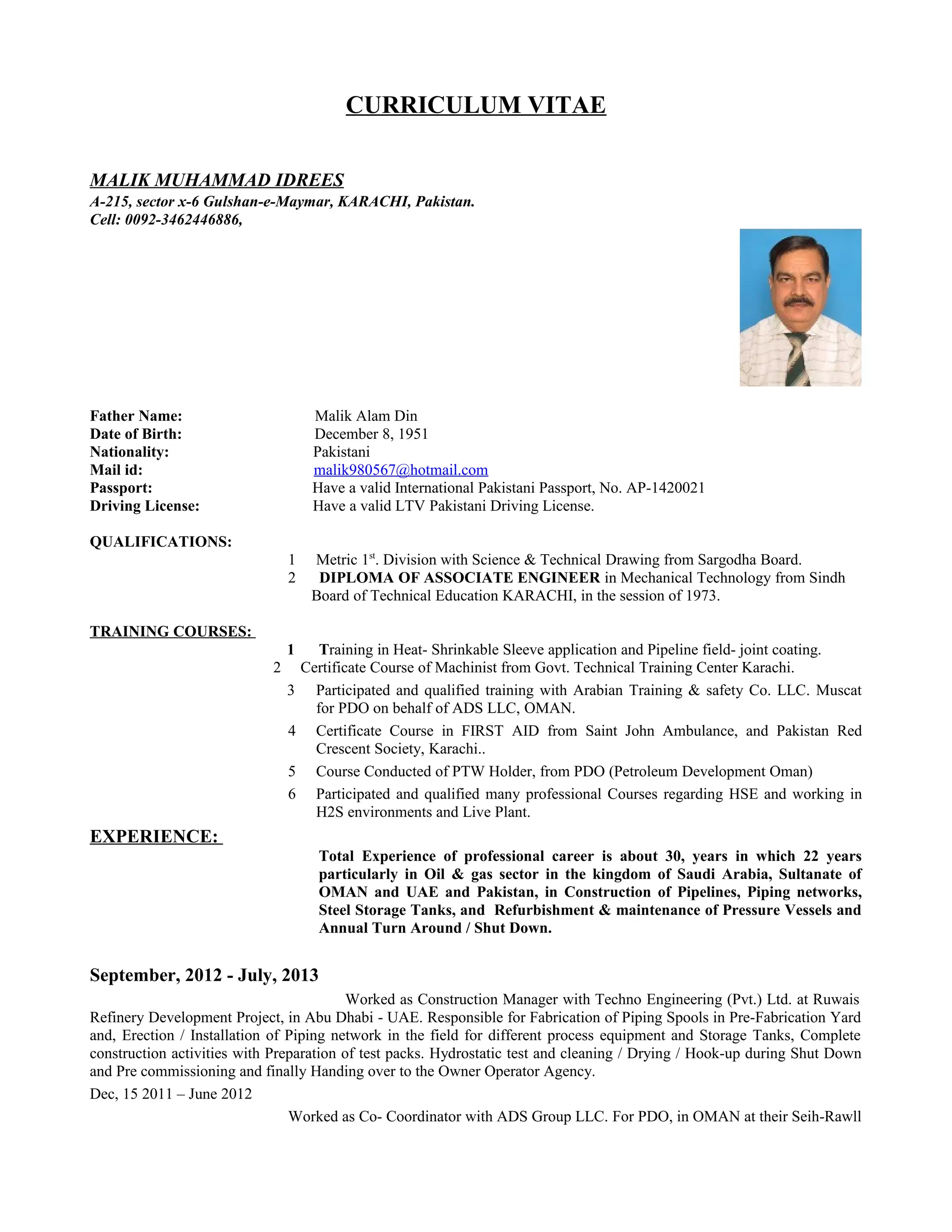 CV Piping | DOC