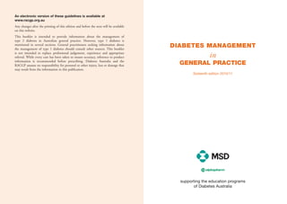 C2 aus diabetes management in g practice australia 2010 11 | PDF