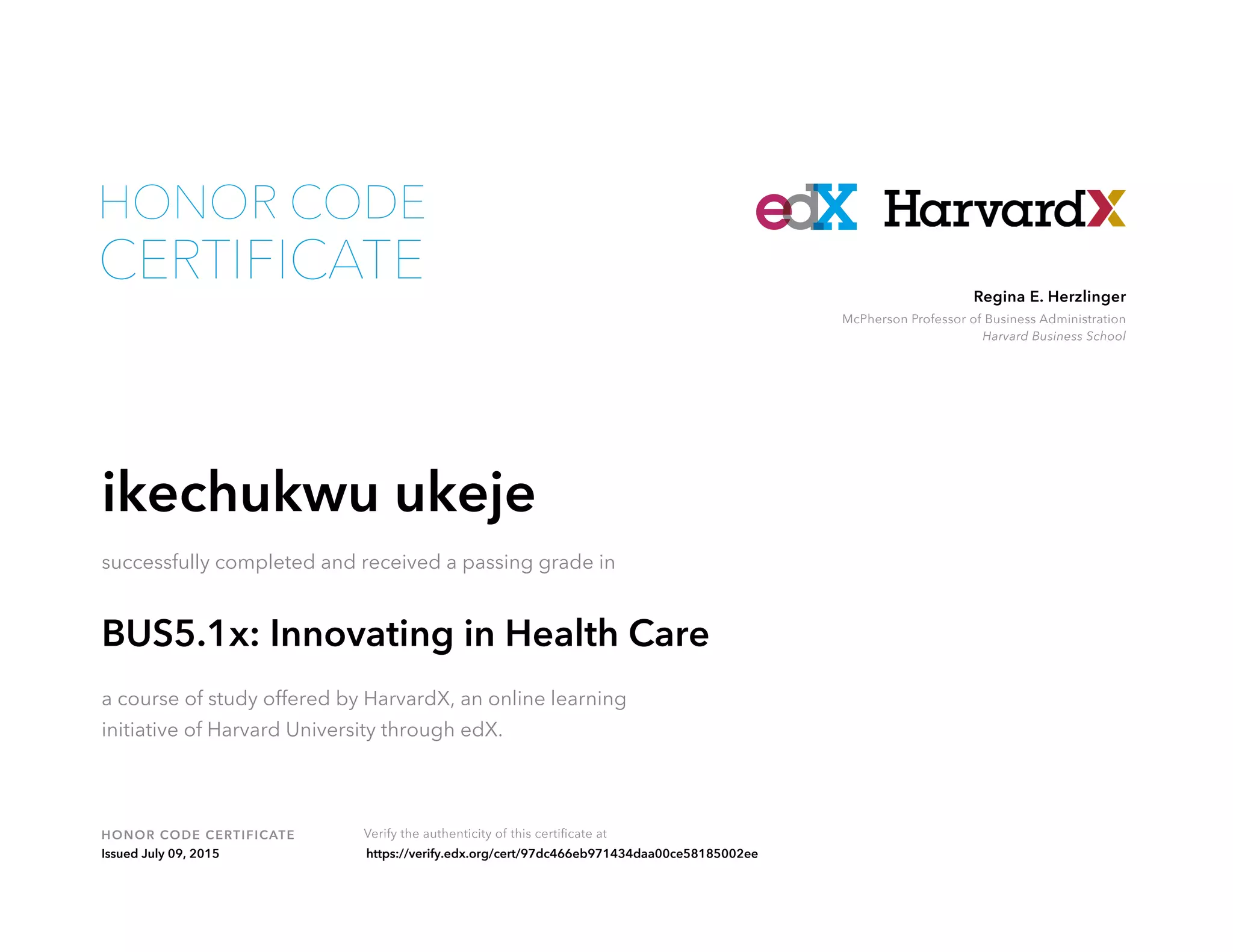 innovating in healthcare Certificate | PDF
