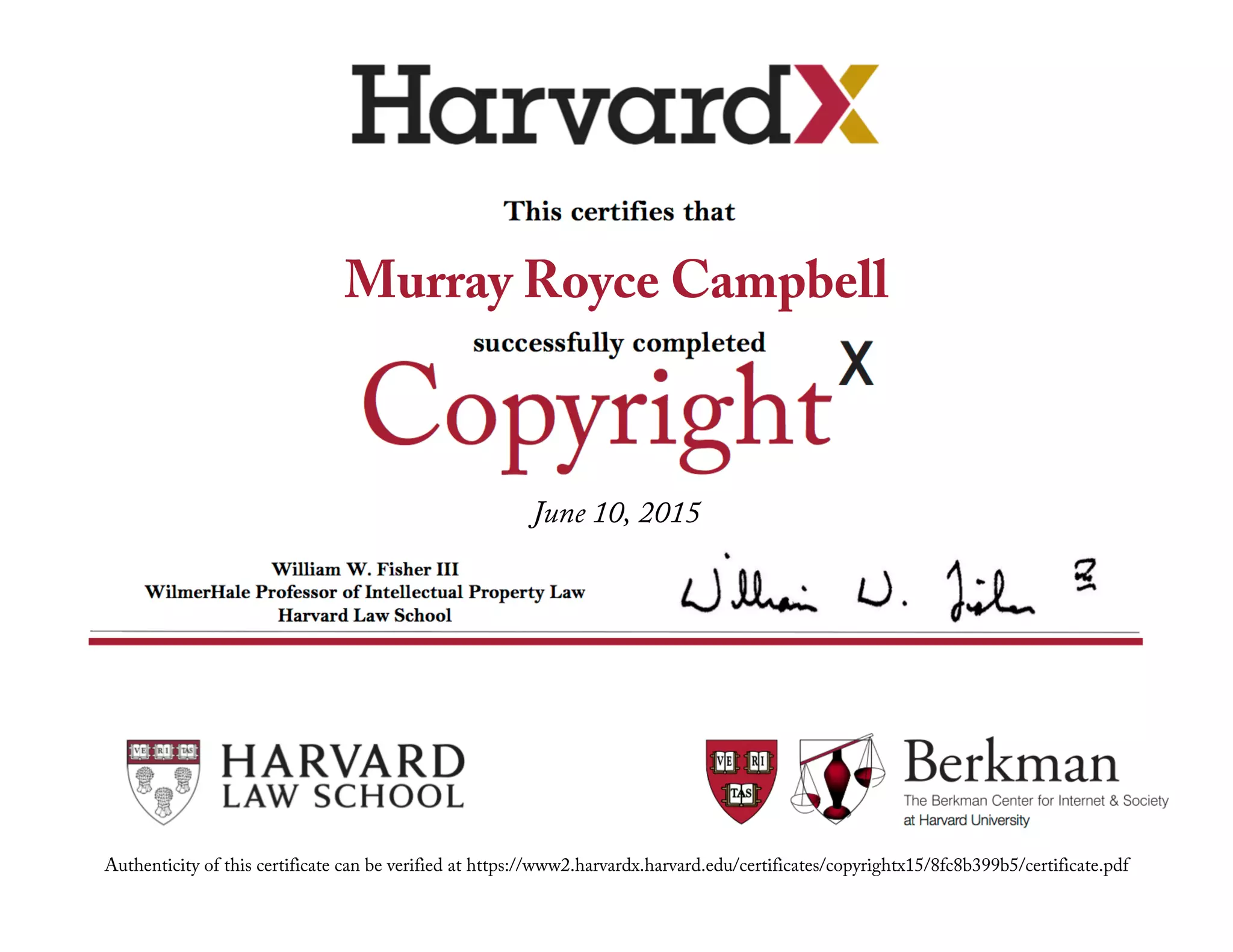 CopyrightX certificate | PPT | Free Download