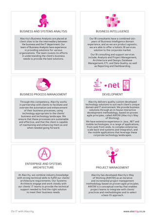 Alacrity Company Profile | PDF | IT and Internet Support | Internet