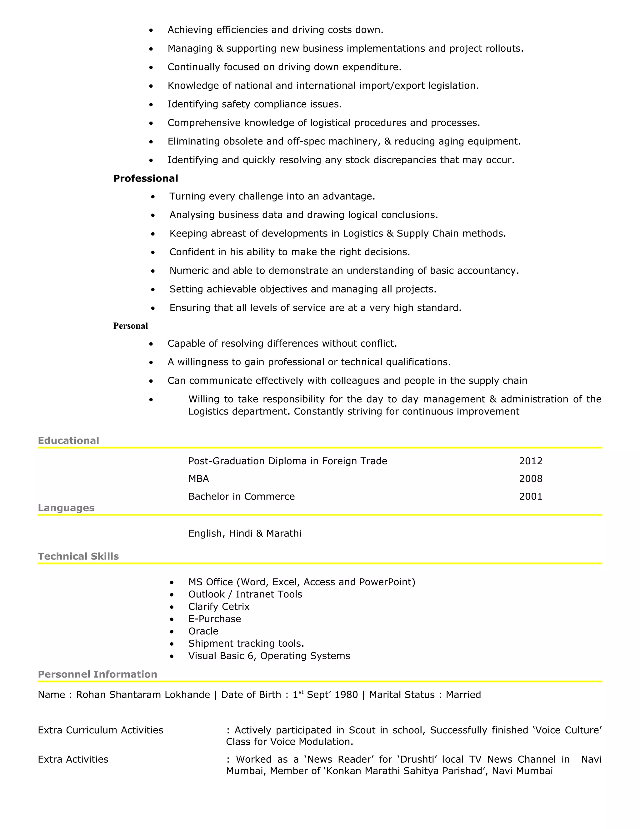 Resume - Rohan Lokhande - v5 | DOC