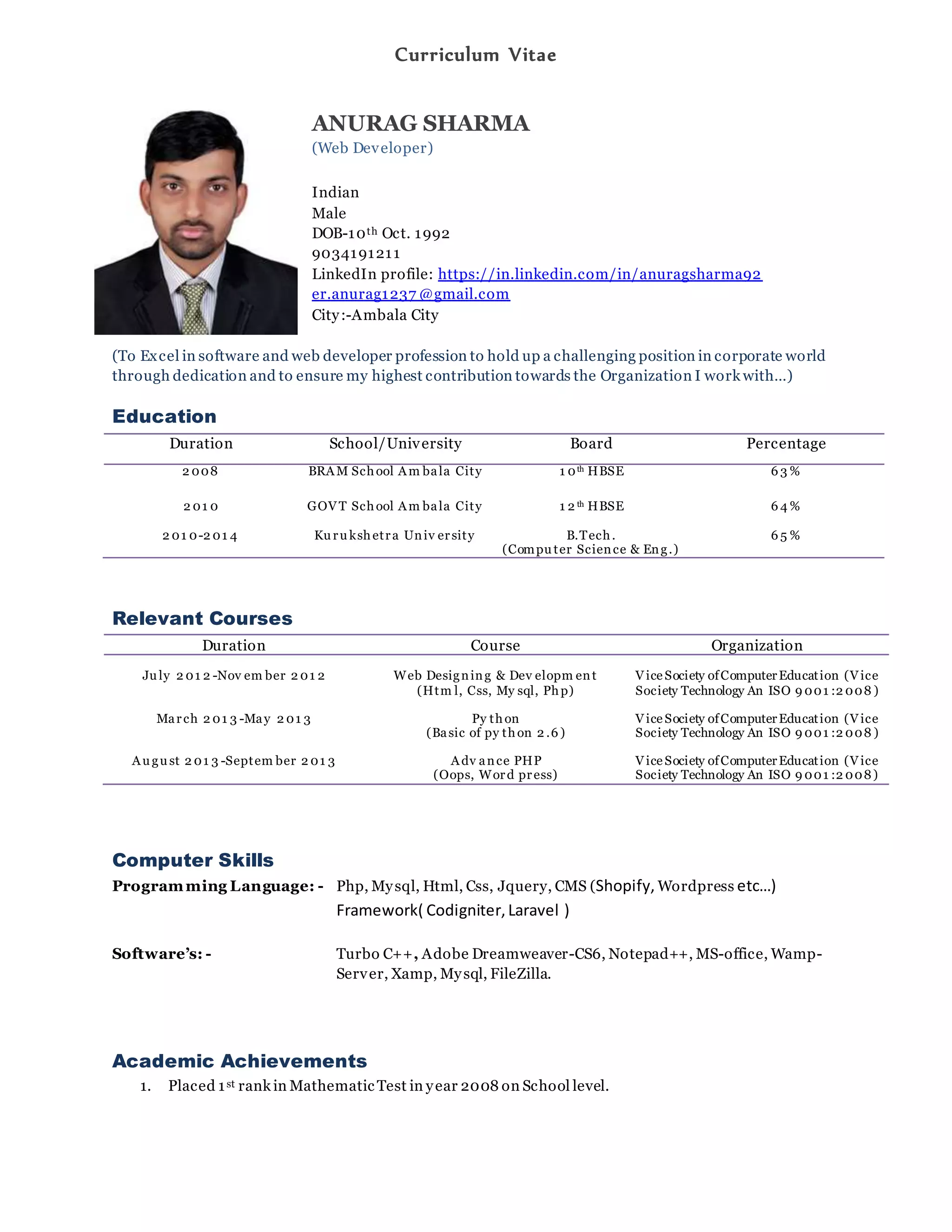 Anurag_Resume | PDF