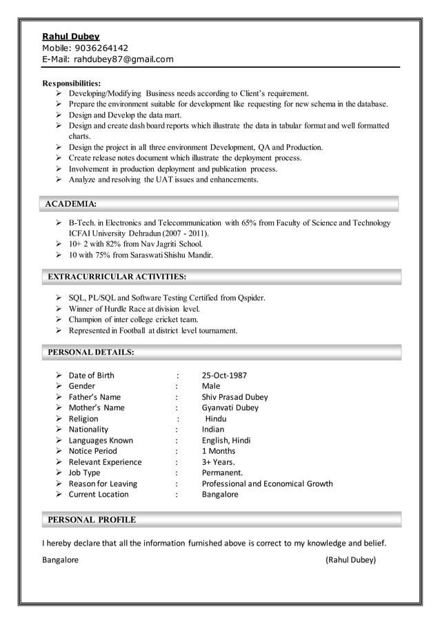 Rahul Resume | PDF
