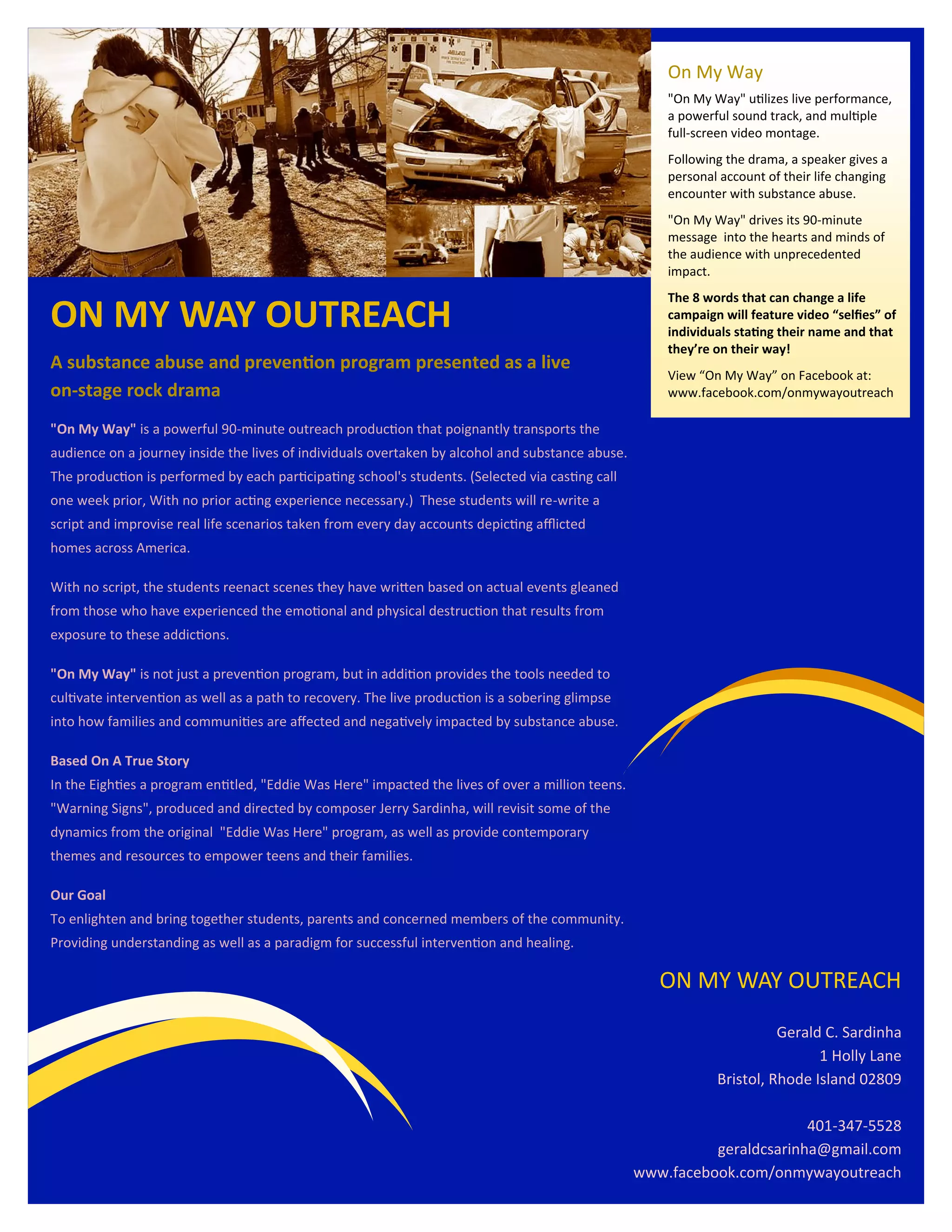 On My Way Outreach One-Sheet | PDF | Medical Health