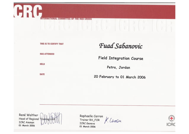 5 ICRC Field Integration Course | PDF