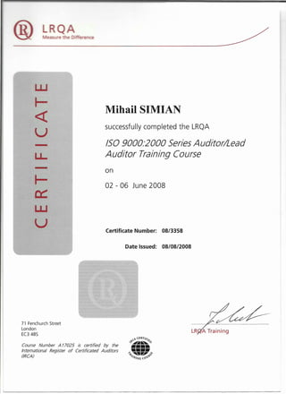 LRQA June 2008 | PDF