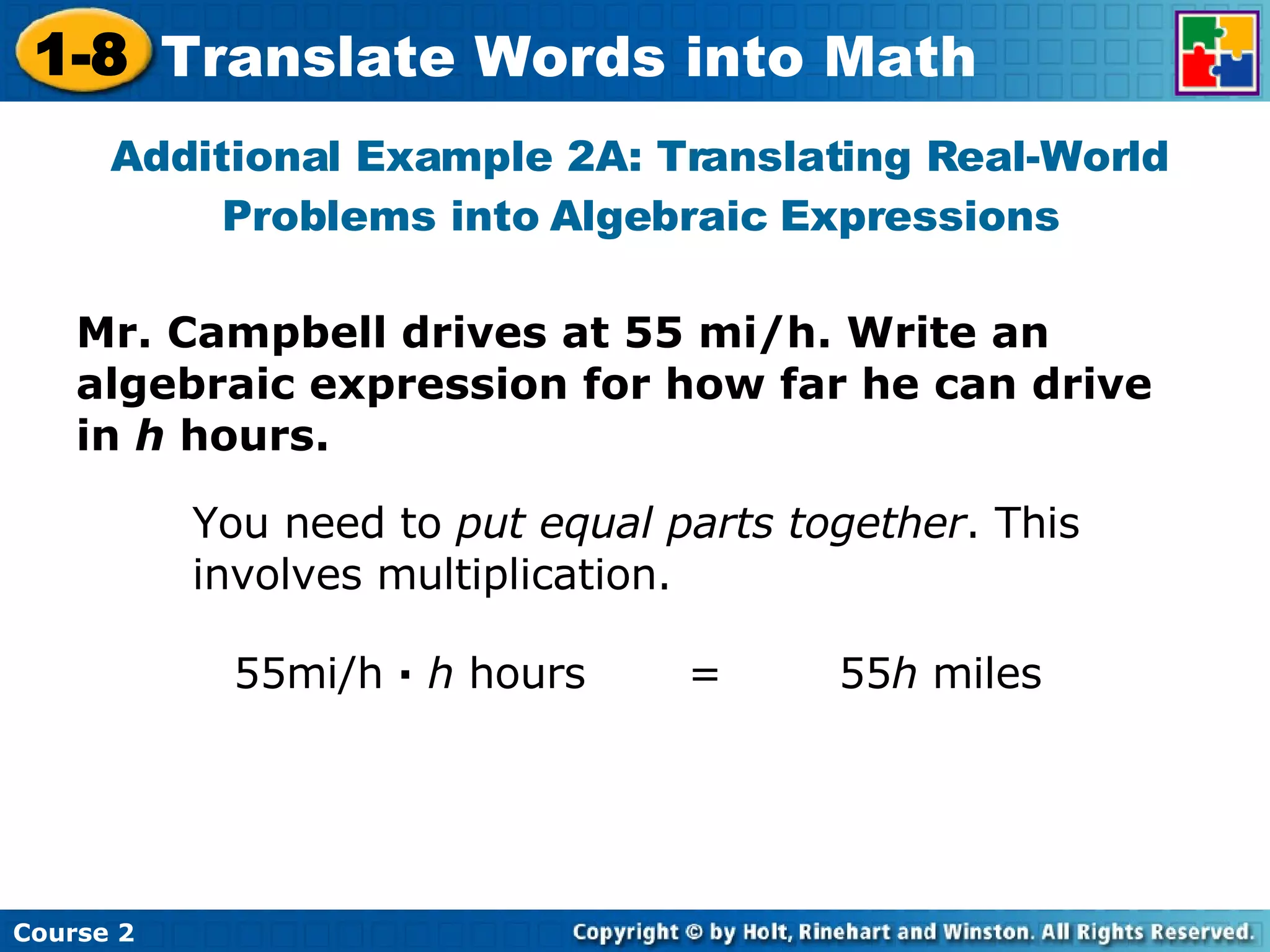 Translating Expressions | PPT