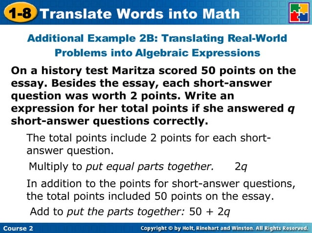 Translating Expressions | PPT