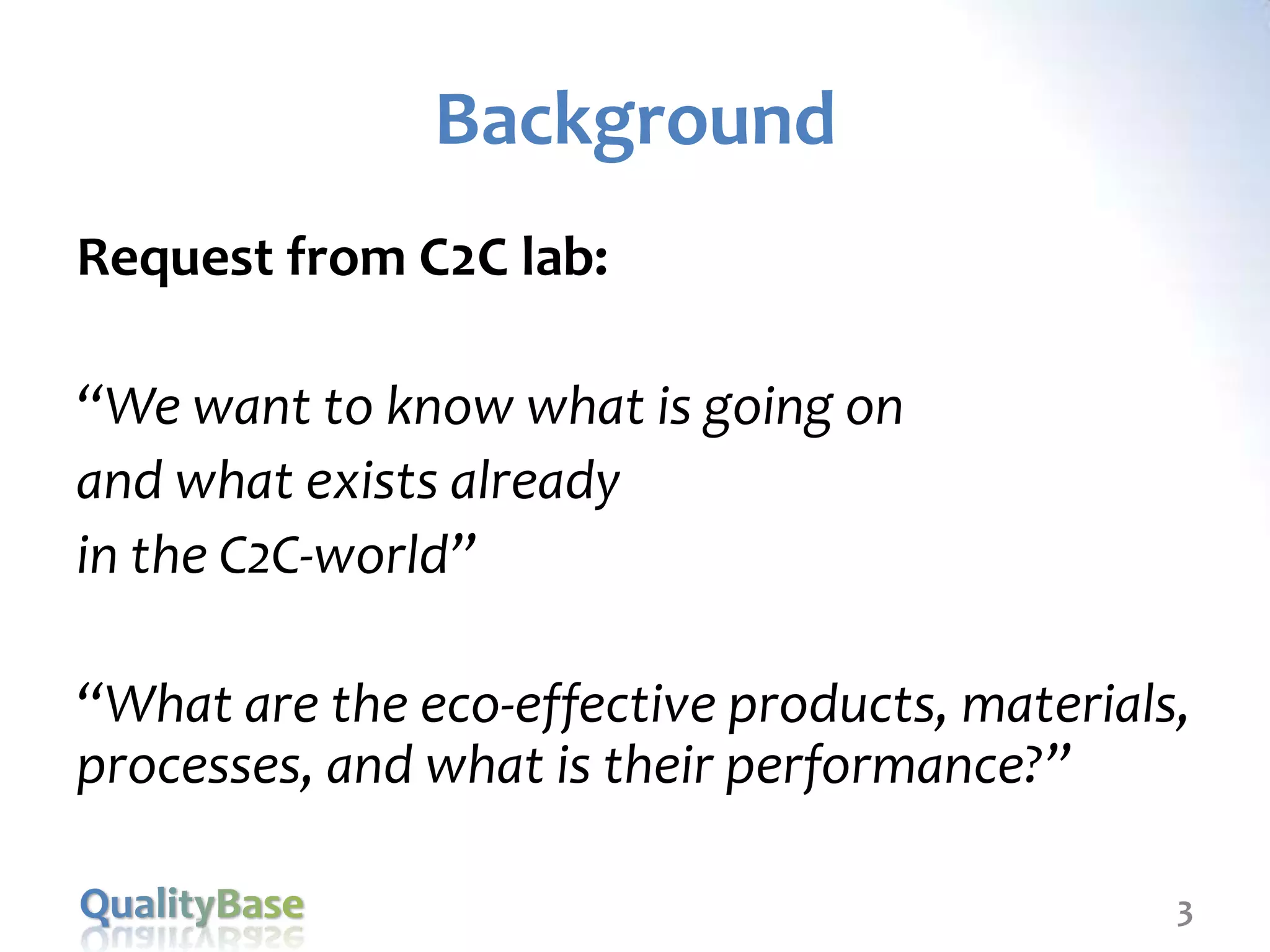 Examples of continuing projects at C2Clab; database & Happy Healthy ...