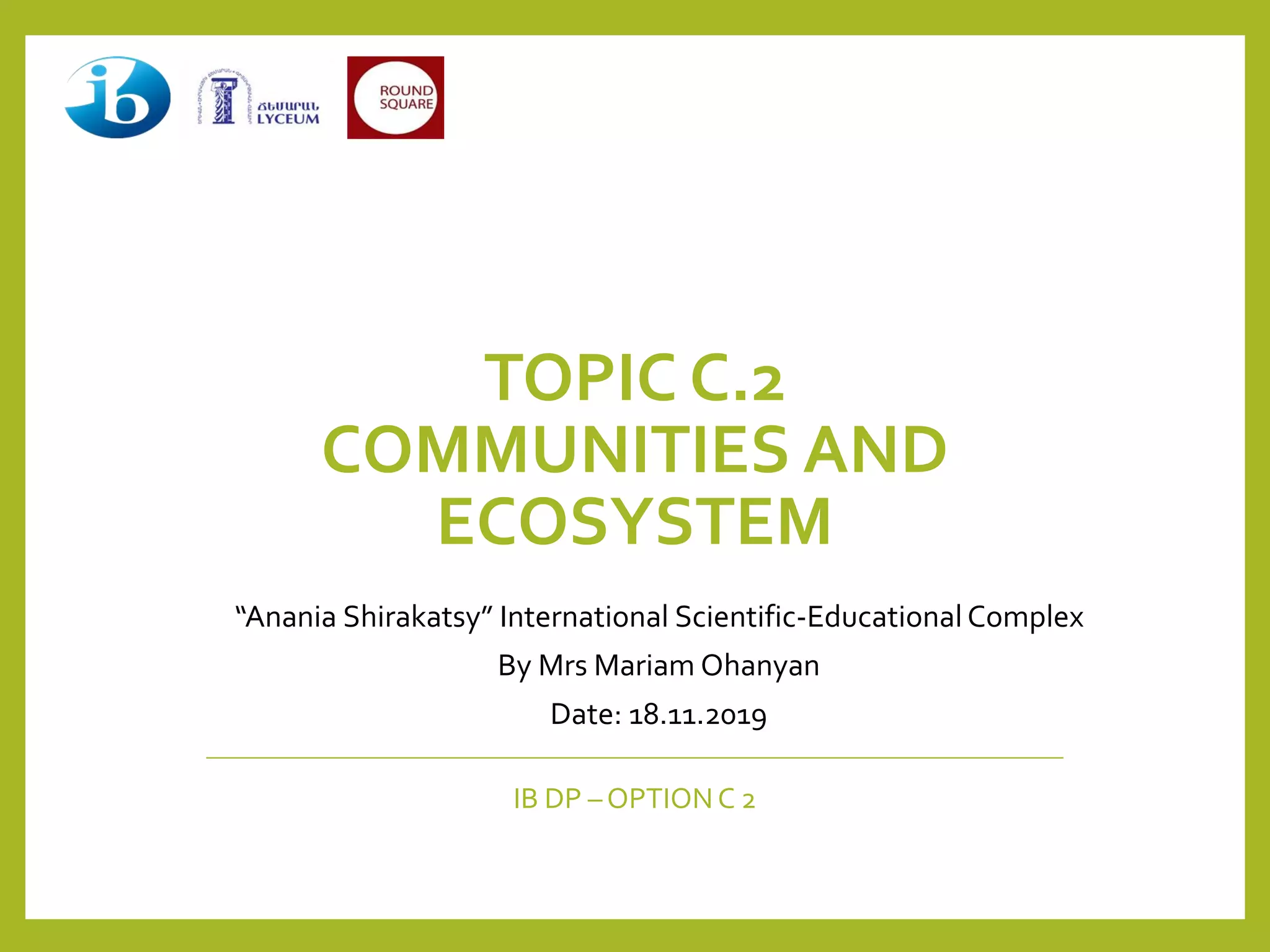 C2 community and ecosystem | PPT