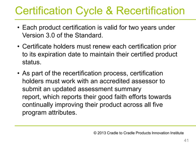 Overview of the Cradle to Cradle Certified products program | PPT