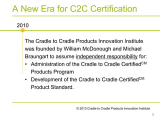 Overview of the Cradle to Cradle Certified products program | PPTX
