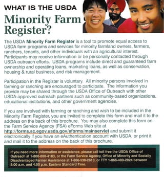 USDA Minority Farm Register | PDF