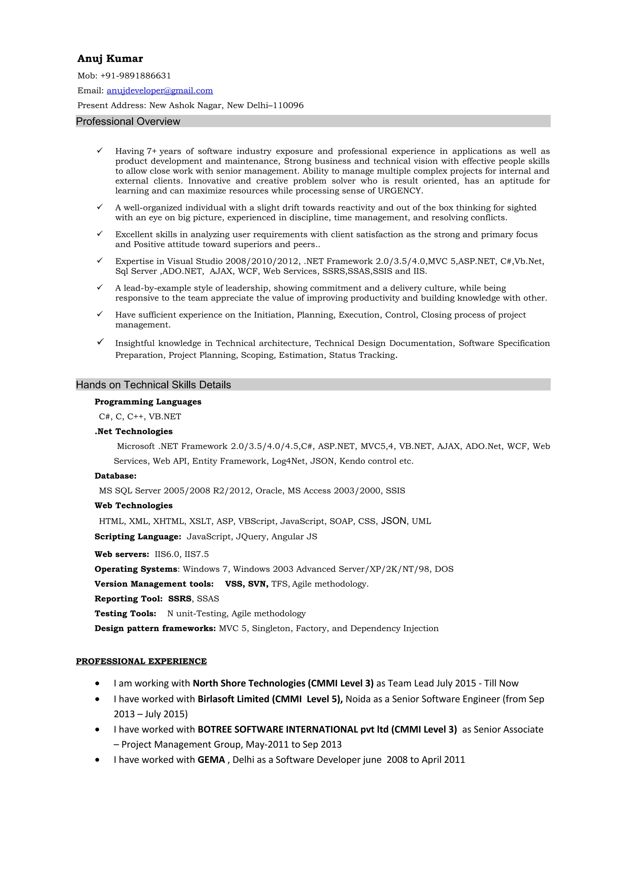 Anuj Resume | PDF