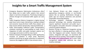 Insights for a Smart Traffic Management System | PPT