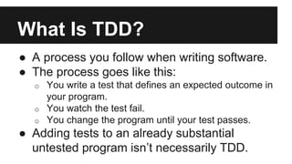 TDD in Go with Ginkgo and Gomega | PPT