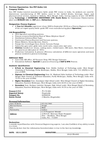 Resume of Avijit | PDF