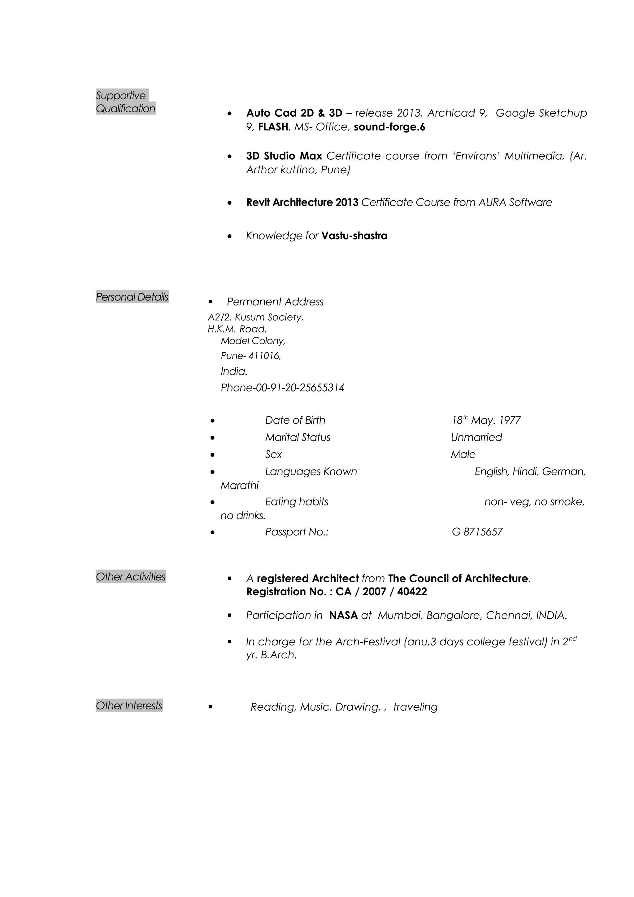 Saurabh Rajderkar CV | DOC