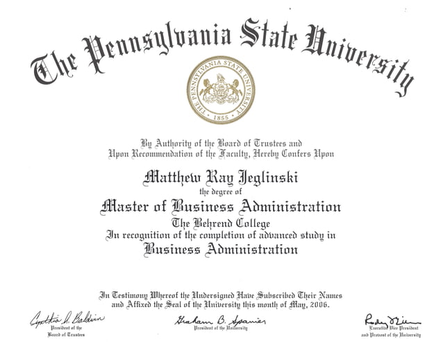 Penn State Diploma | PDF