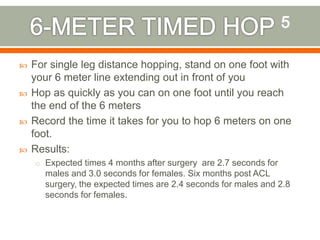 ACL Repair and Return To Play | PPTX
