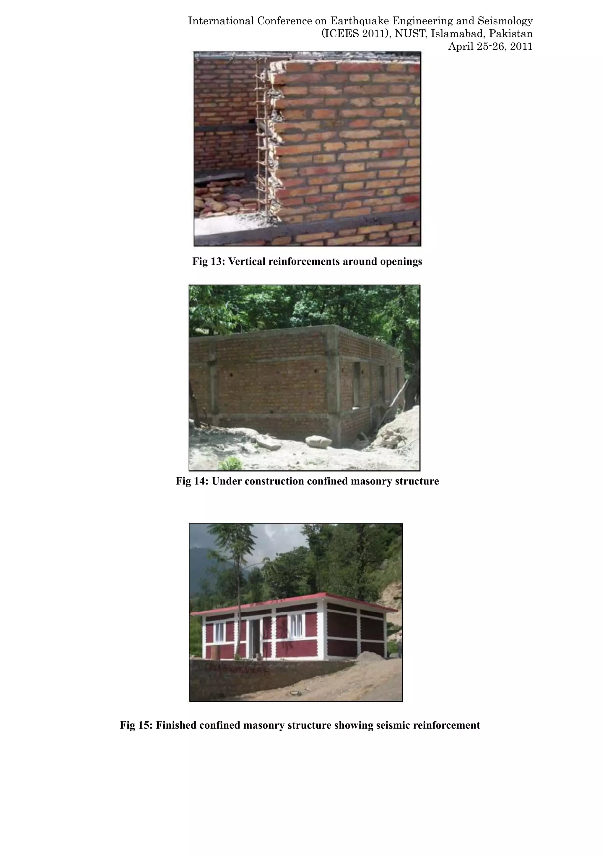 Earthquake resistant confined masonry structure with concrete beams and ...