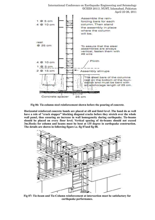 Earthquake resistant confined masonry structure with concrete beams and ...