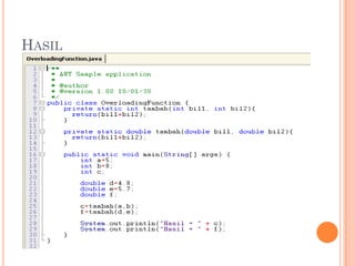 Konsep Overloading Java | PDF