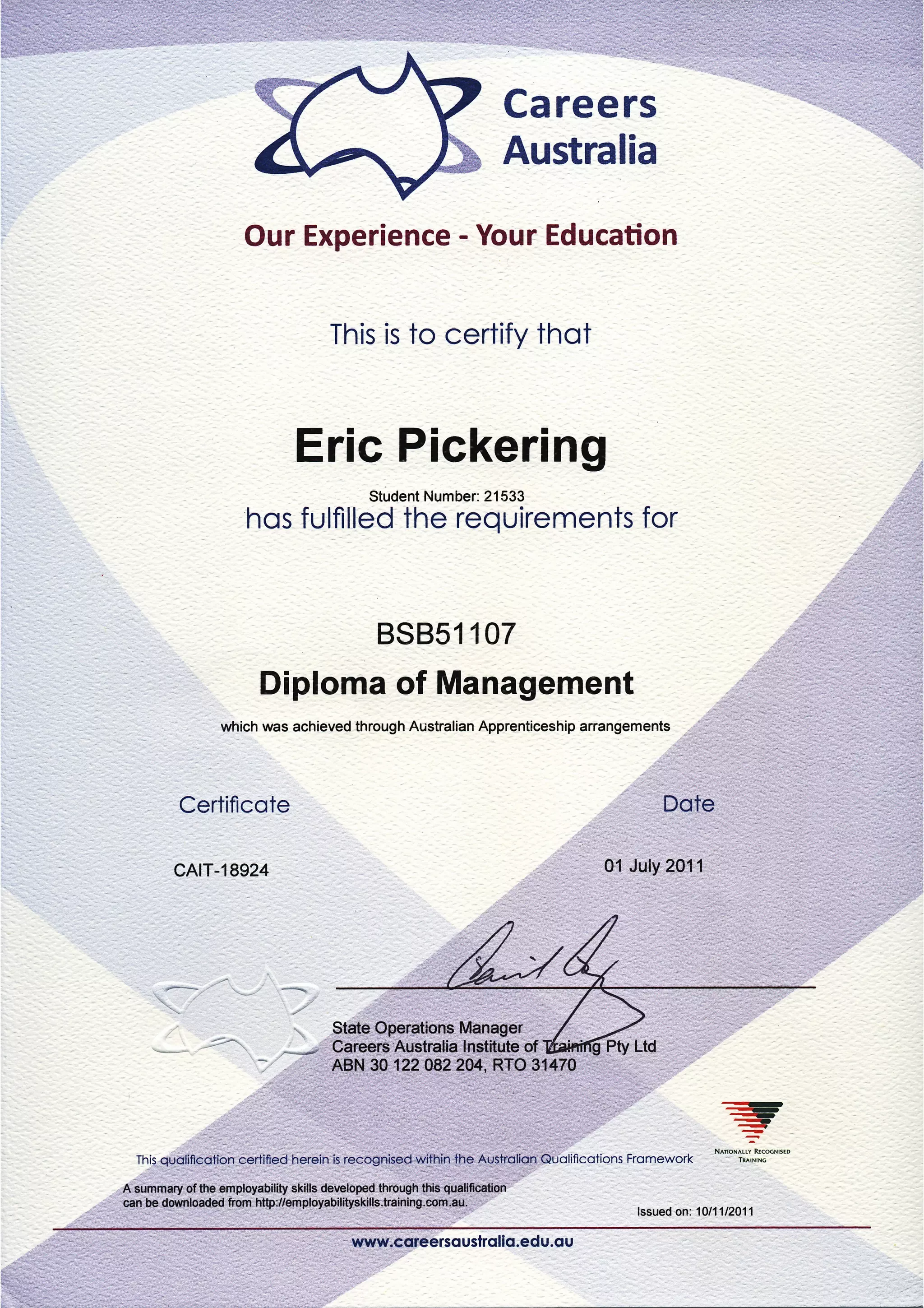 Diploma of Management | PDF