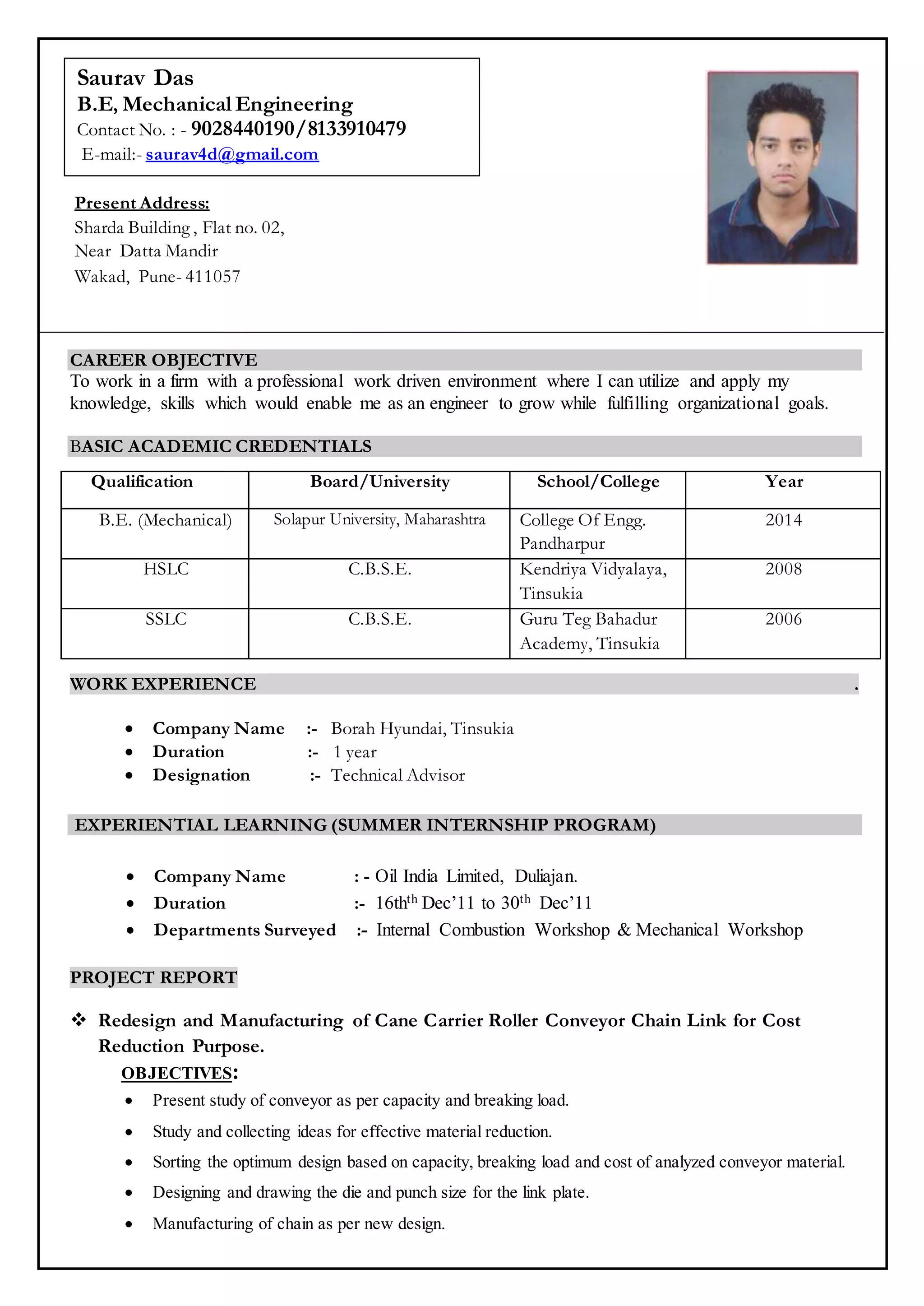 resume saurav | PDF