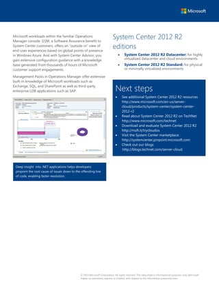 System_Center_2012_R2_Datasheet | PDF