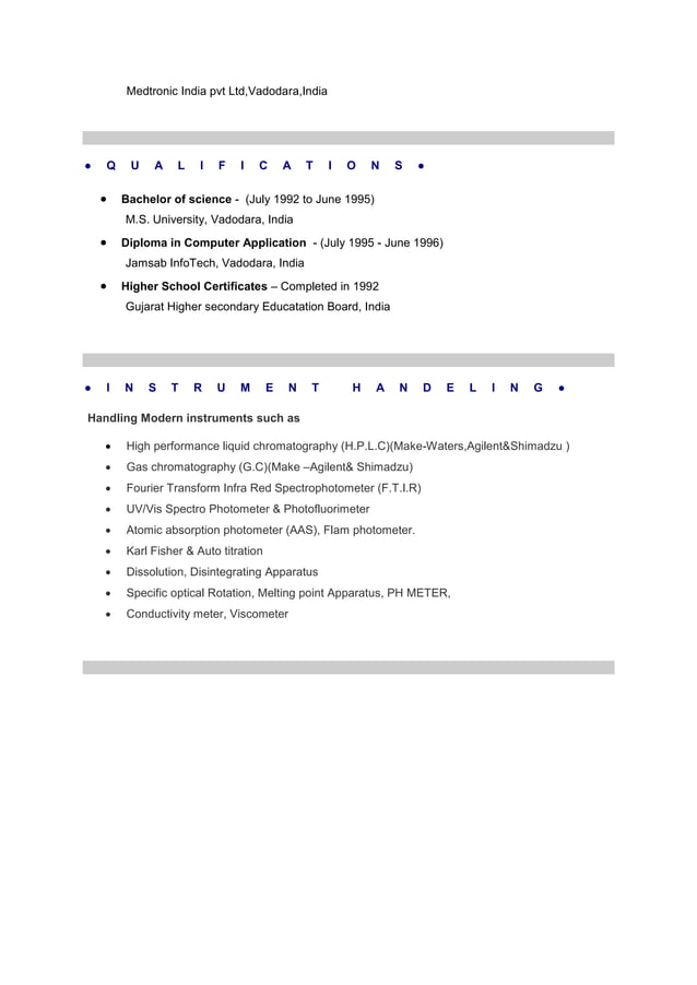 Resume-vipul patel | PDF | Pharmaceutical Industry | Industries