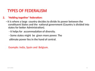 Chapter 2 Federalism class 10 CBSE Civics | PPTX