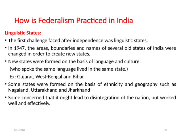 Chapter 2 Federalism class 10 CBSE Civics | PPT