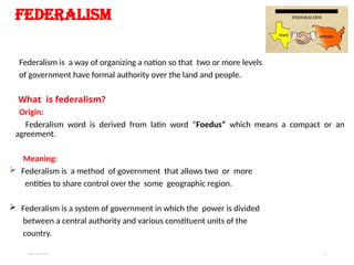 Chapter 2 Federalism class 10 CBSE Civics | PPTX