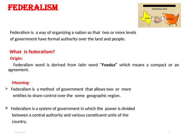 Chapter 2 Federalism class 10 CBSE Civics | PPTX