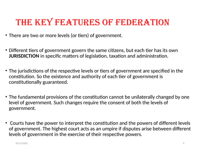 Chapter 2 Federalism class 10 CBSE Civics | PPTX