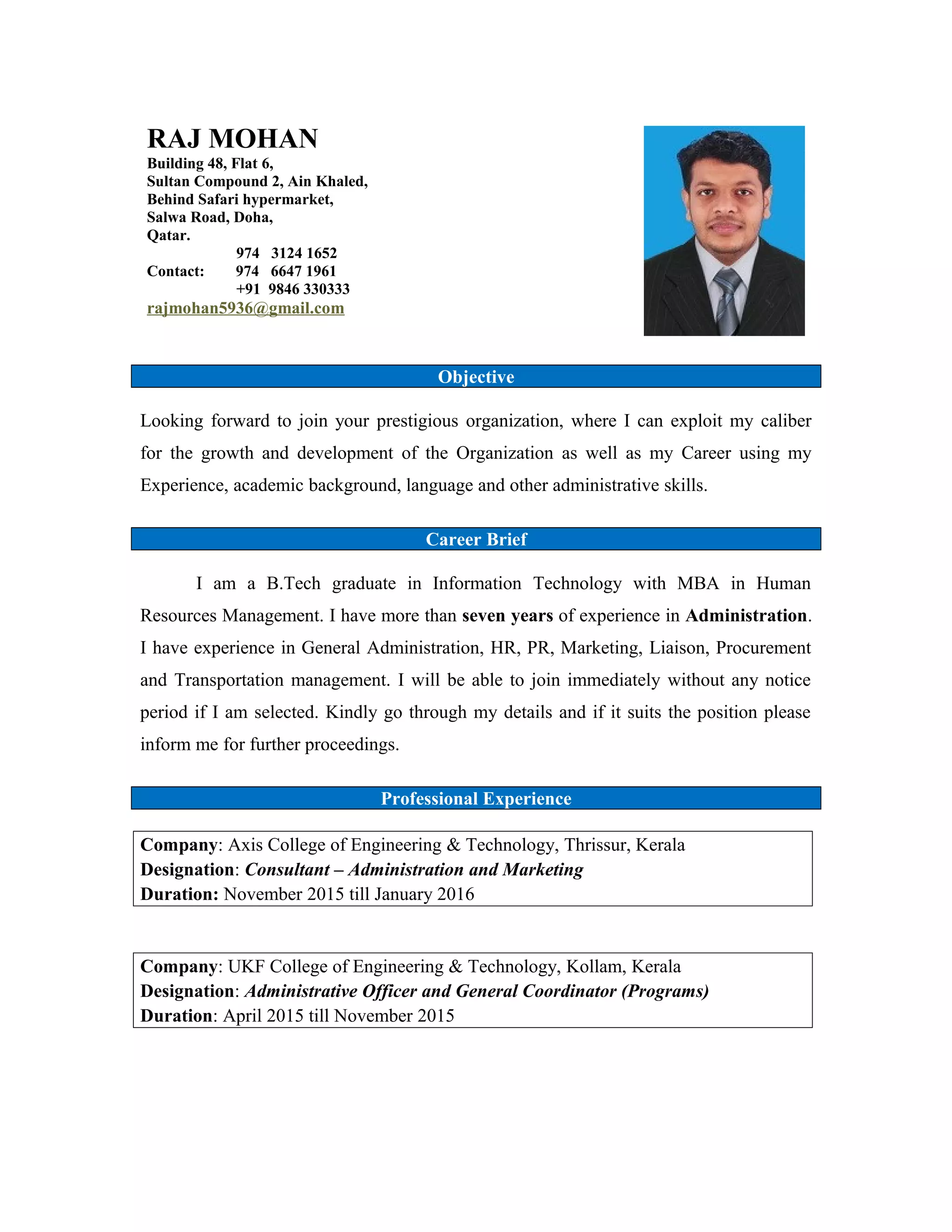 Raj Resume | PDF