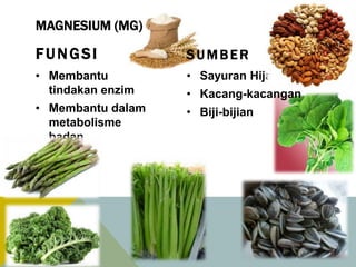 Fungsi & sumber mineral & air | PPTX