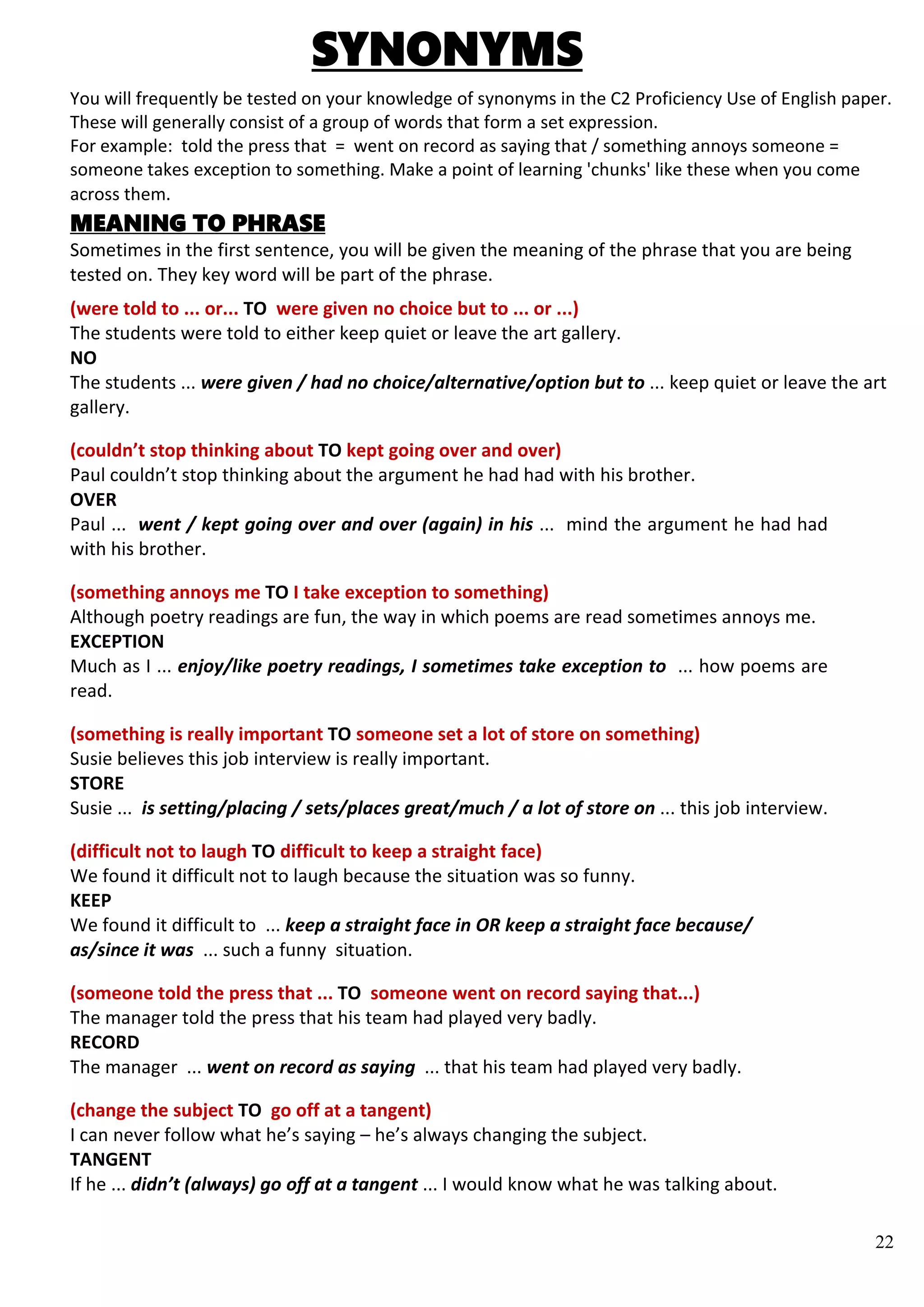 C2 Proficiency - Key Word Transformation Made Easy | PDF