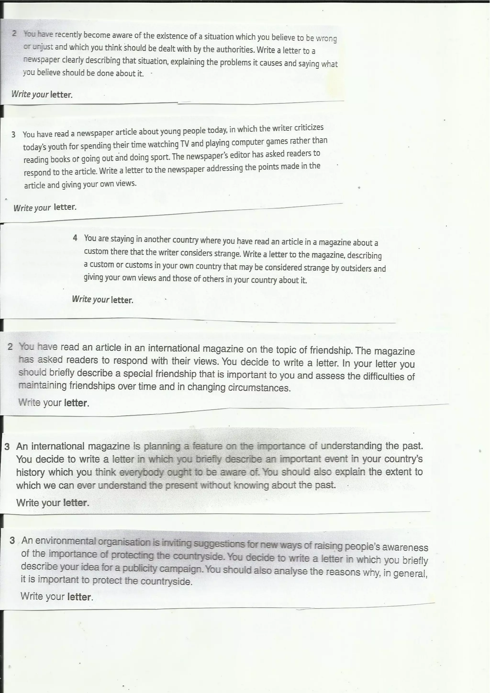 C2 letter questions | PDF