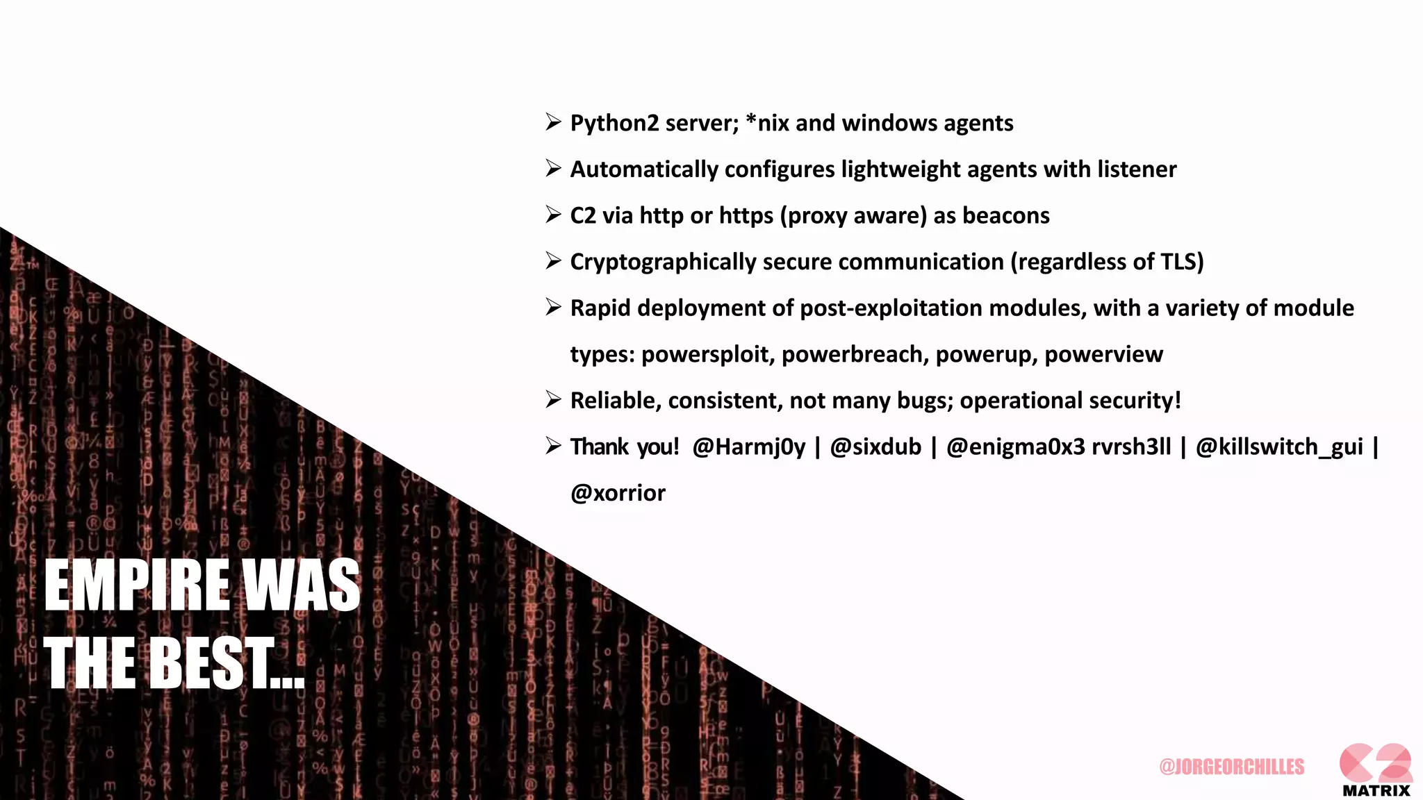 C2 Matrix A Comparison of Command and Control Frameworks | PPTX