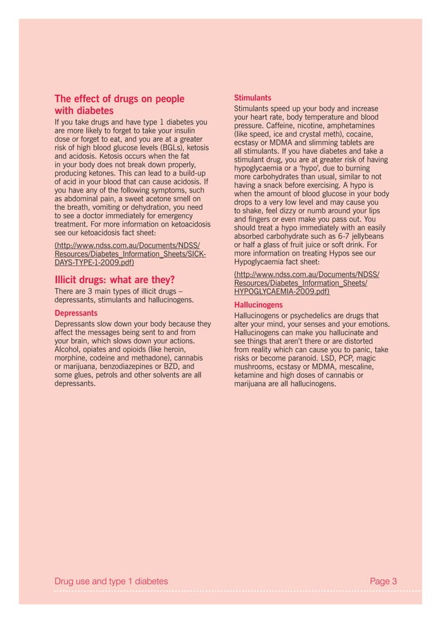 C2 ndss drug use and type1 diabetes | PDF