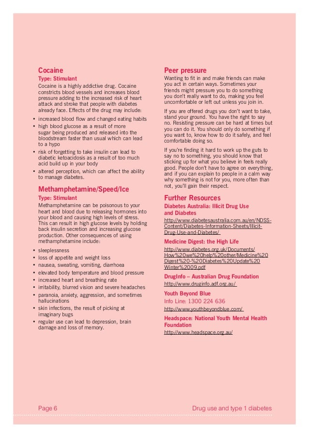 C2 ndss drug use and type1 diabetes