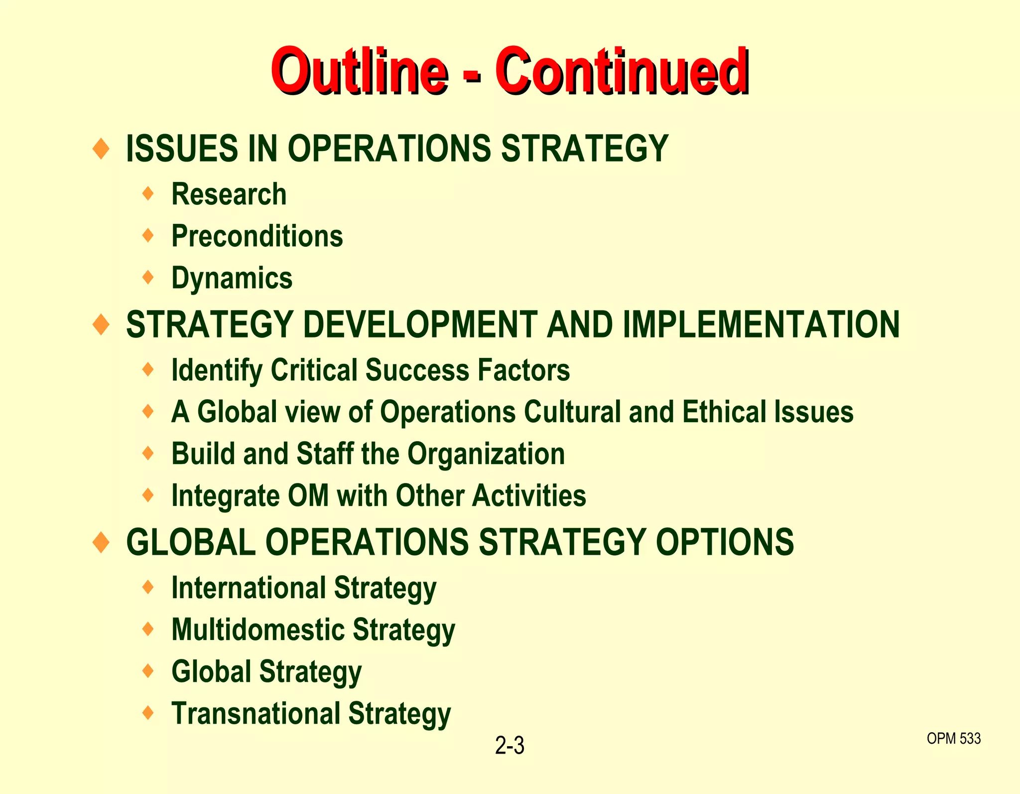 C2 operations strategy | PPT | Logistics | Business