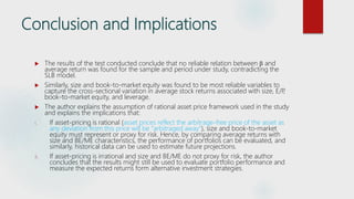 THE CROSS-SECTION OF EXPECTED STOCK RETURNS | PPTX